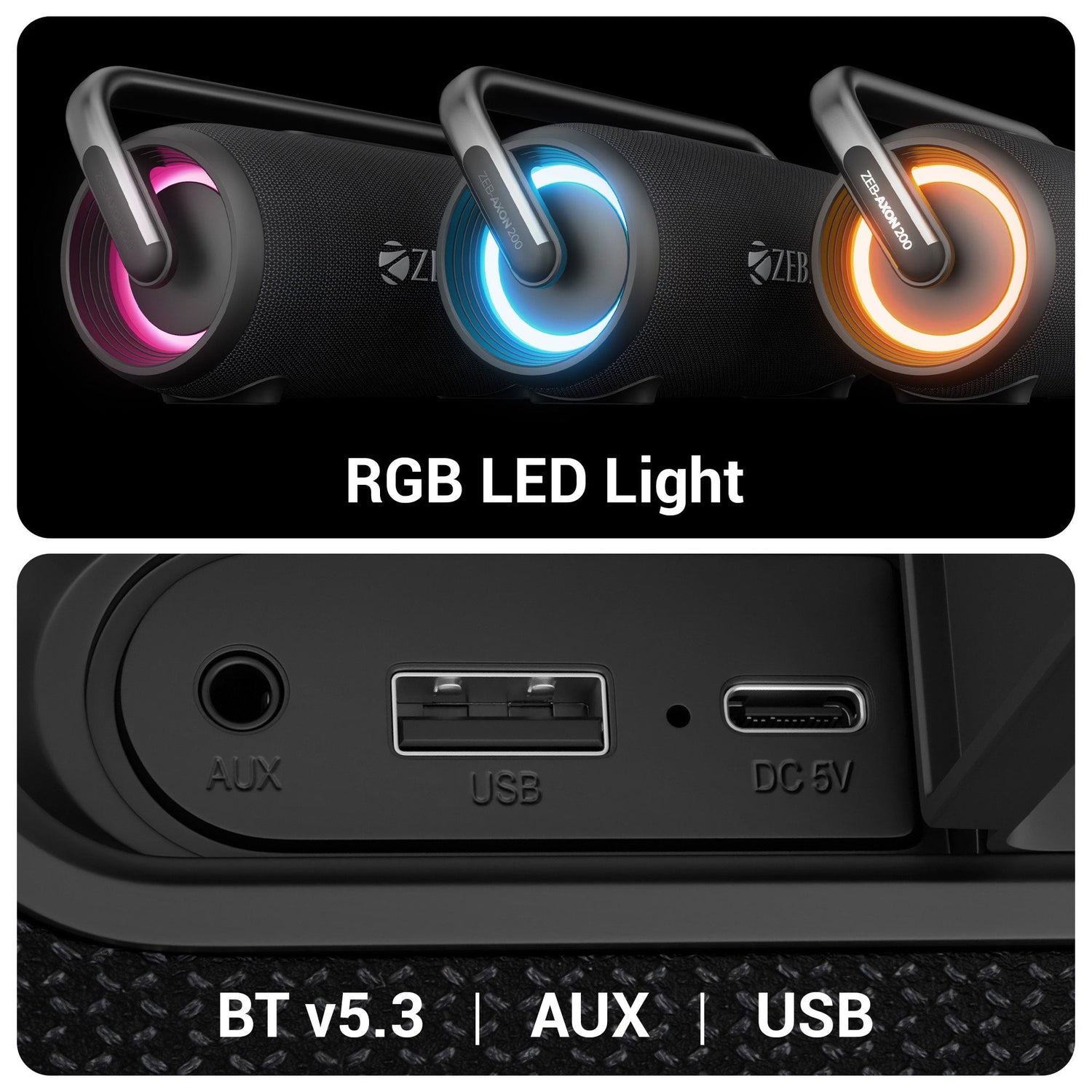 Zebronics Axon Portable Wireless Speaker with Radio