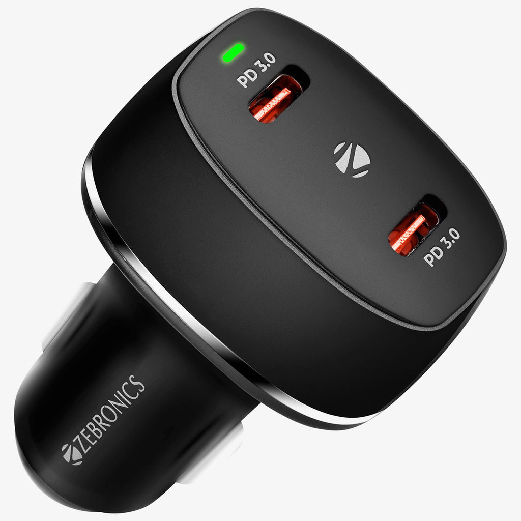Zebronics CC60 60W Car Charger with Type C Cable