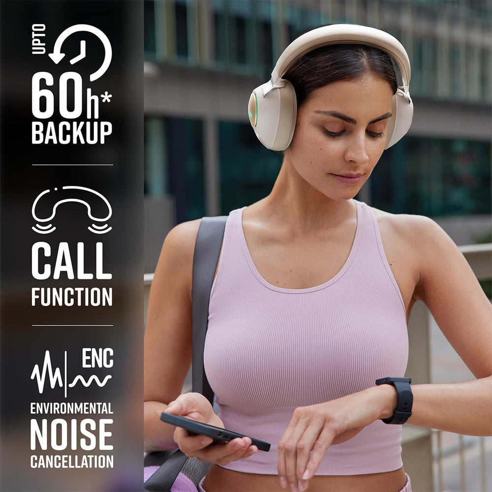 Zeb-Duke Wireless Headphone - 60hrs Playback Time