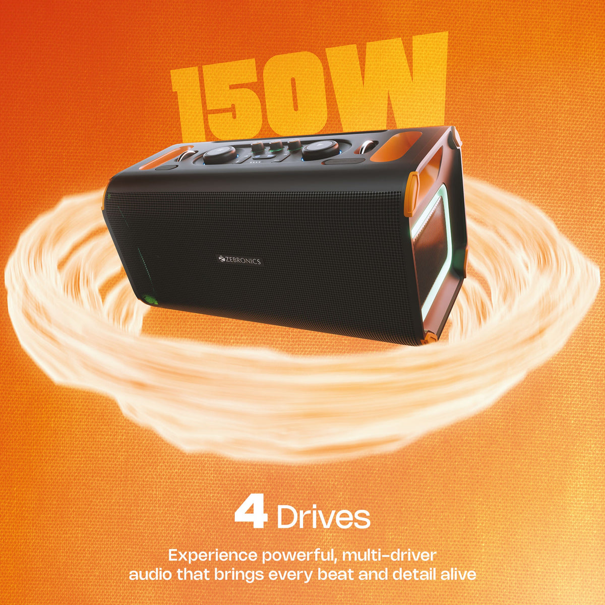 Zebronics Prima Pro (150W) Wireless Bluetooth Speaker