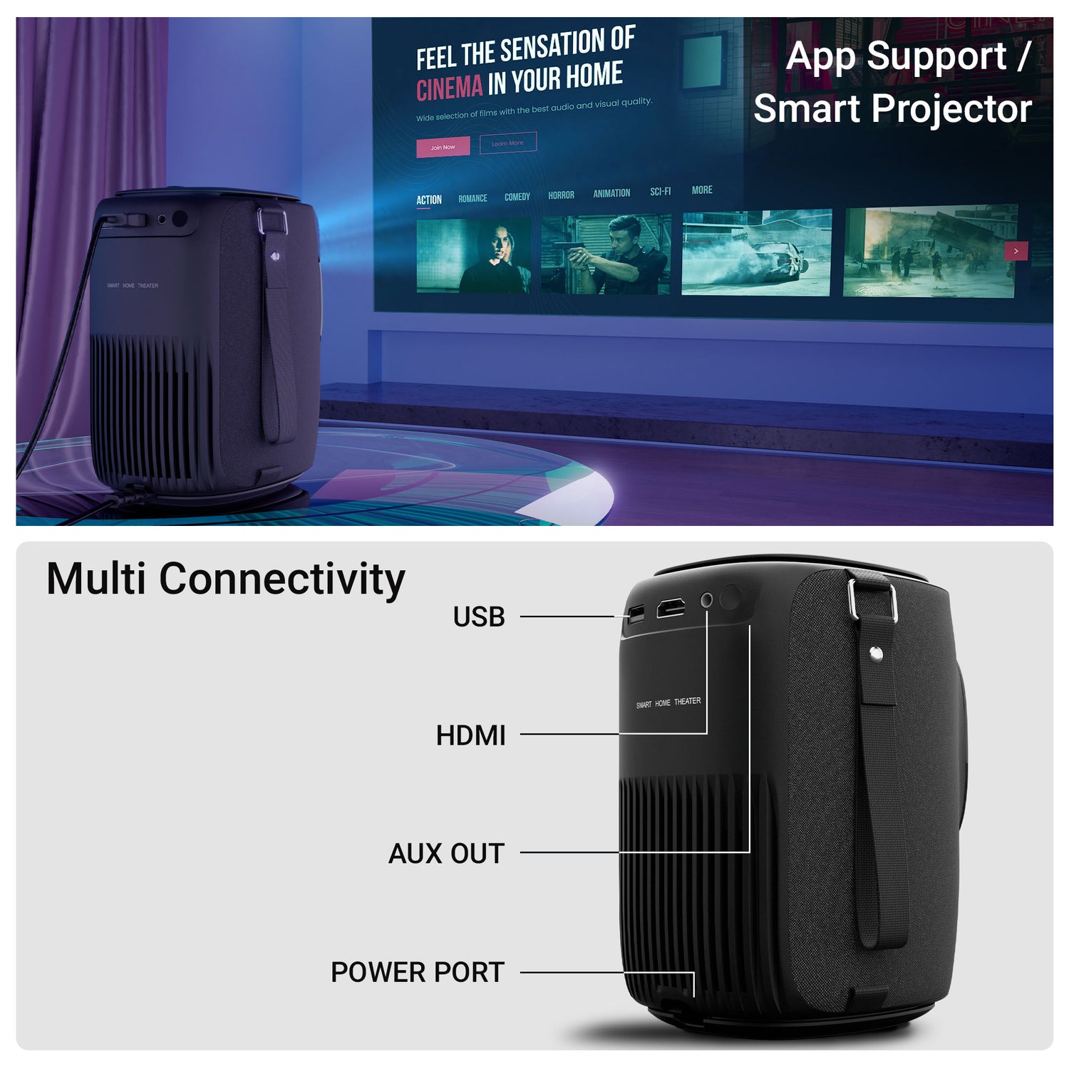 Zebronics PixaPlay 24 - LED Projector