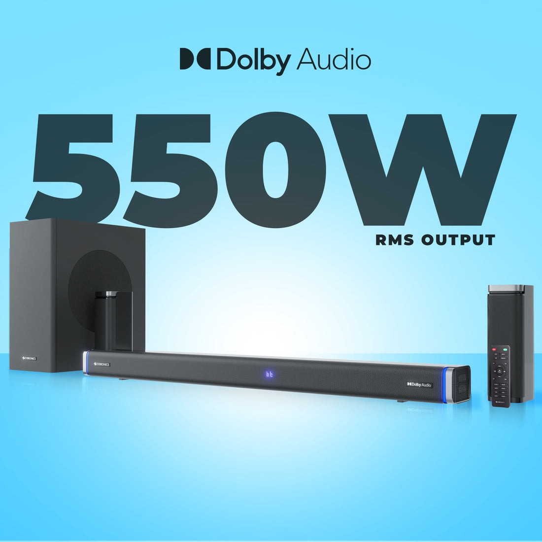 Zebronics Juke Bar 9530WS Pro 550W Soundbar with Wireless Subwoofer