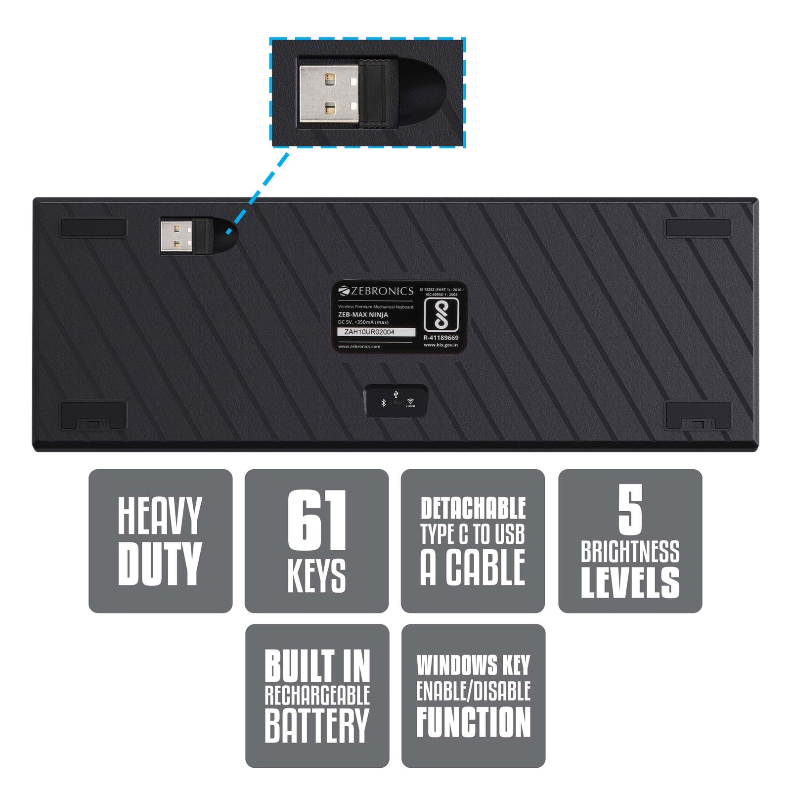 Zebronics Max Ninja - Premium Mechanical Keyboard