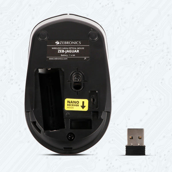 Zebronics Jaguar - Wireless Mouse 2.4 GHz Nano Receiver