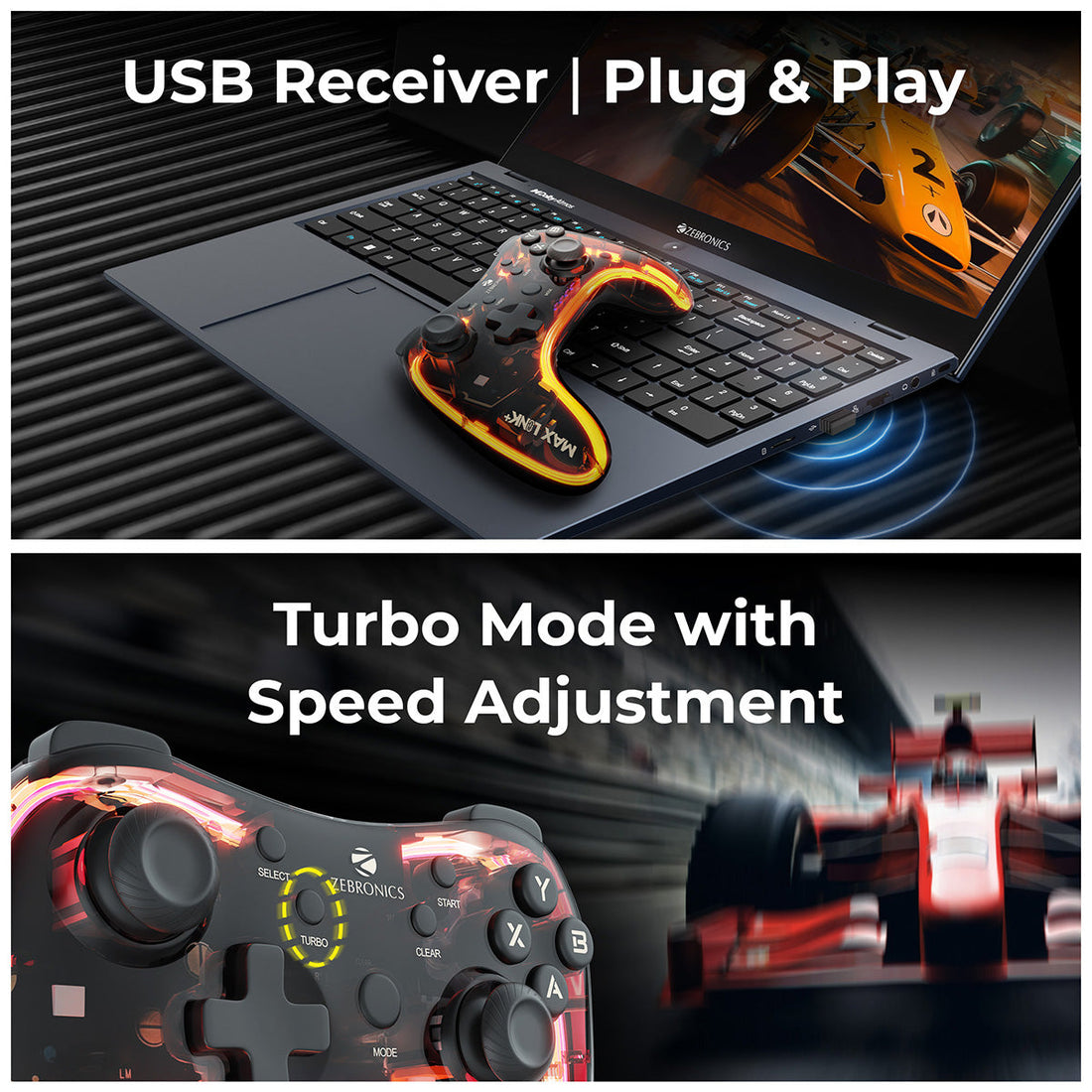 Zebronics Zeb-Max Link Plus - Wireless Gamepad