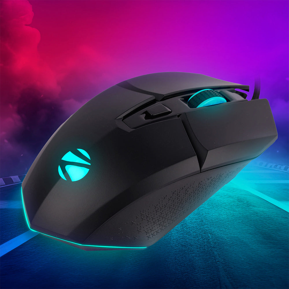 Zebronics Shark Wired Gaming Mouse with High DPI & RGB