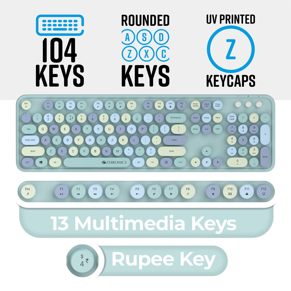Zebronics Companion 300 - Wireless Keyboard and Mouse Combo