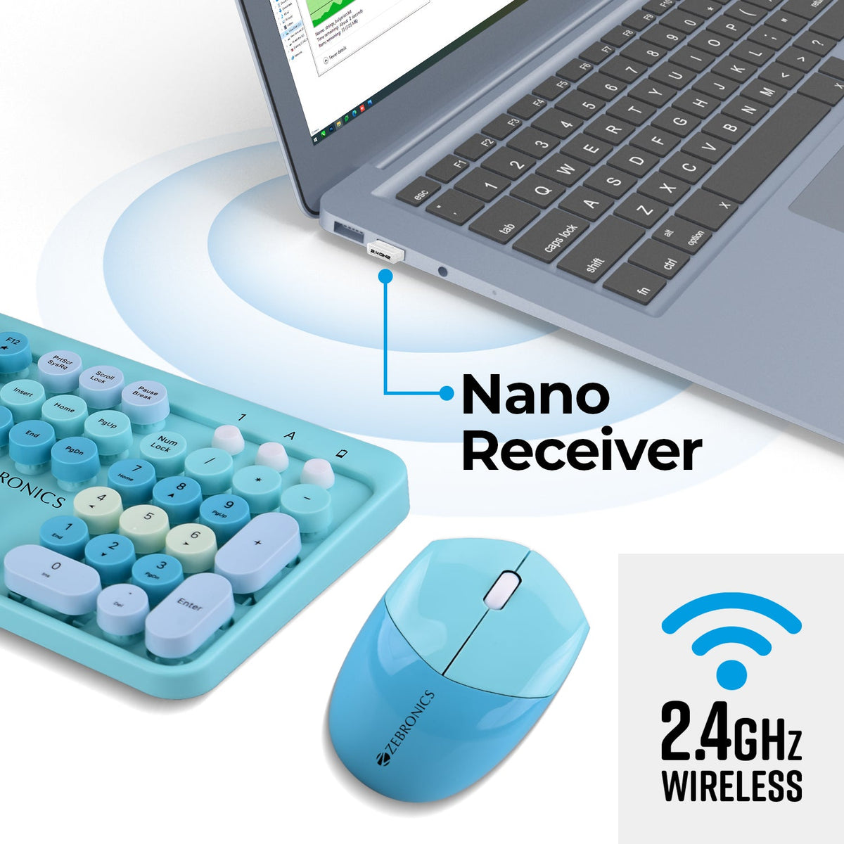 Zebronics Companion 301 - Wireless Keyboard and mouse combo