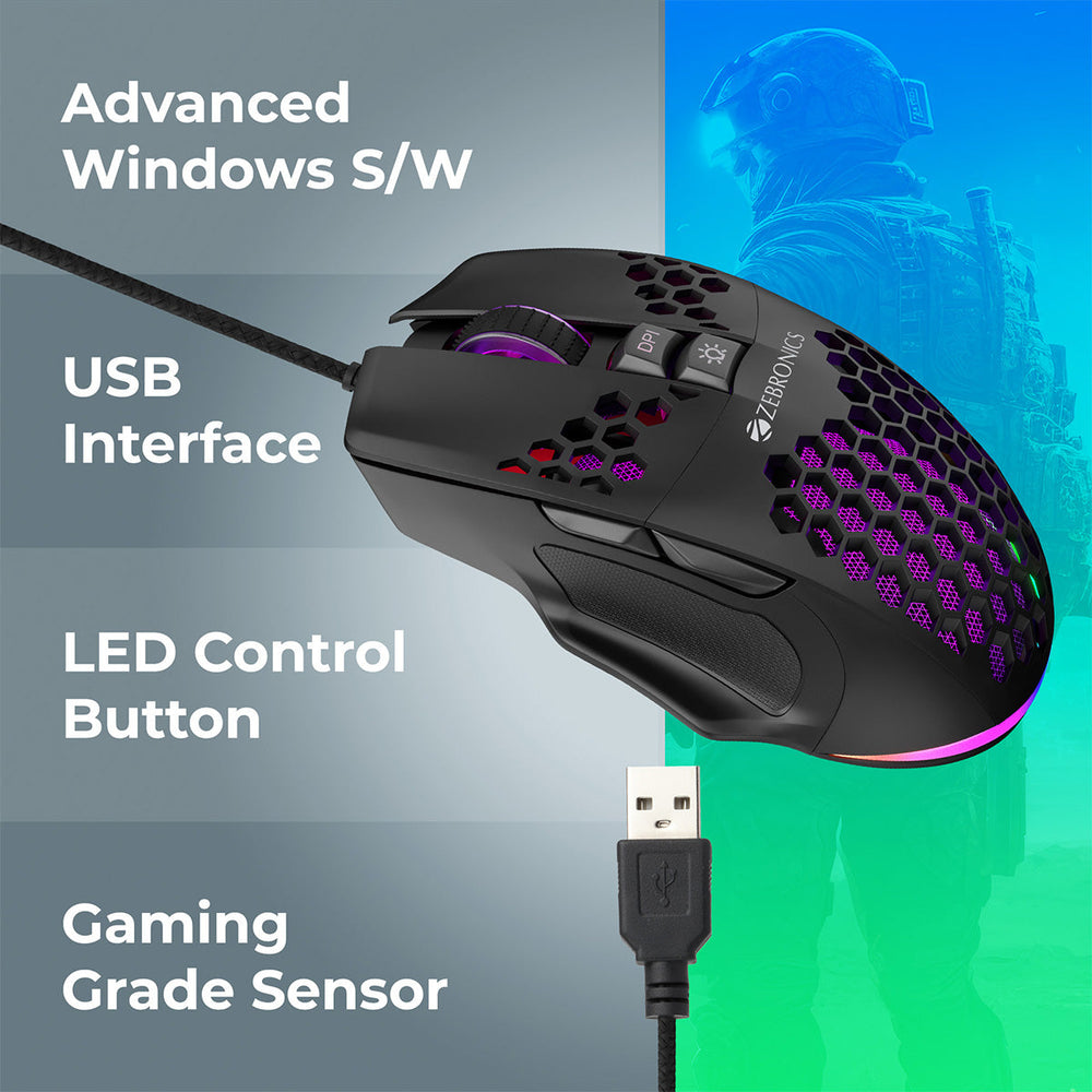 Zebronics Cross Hair - Gaming Mouse