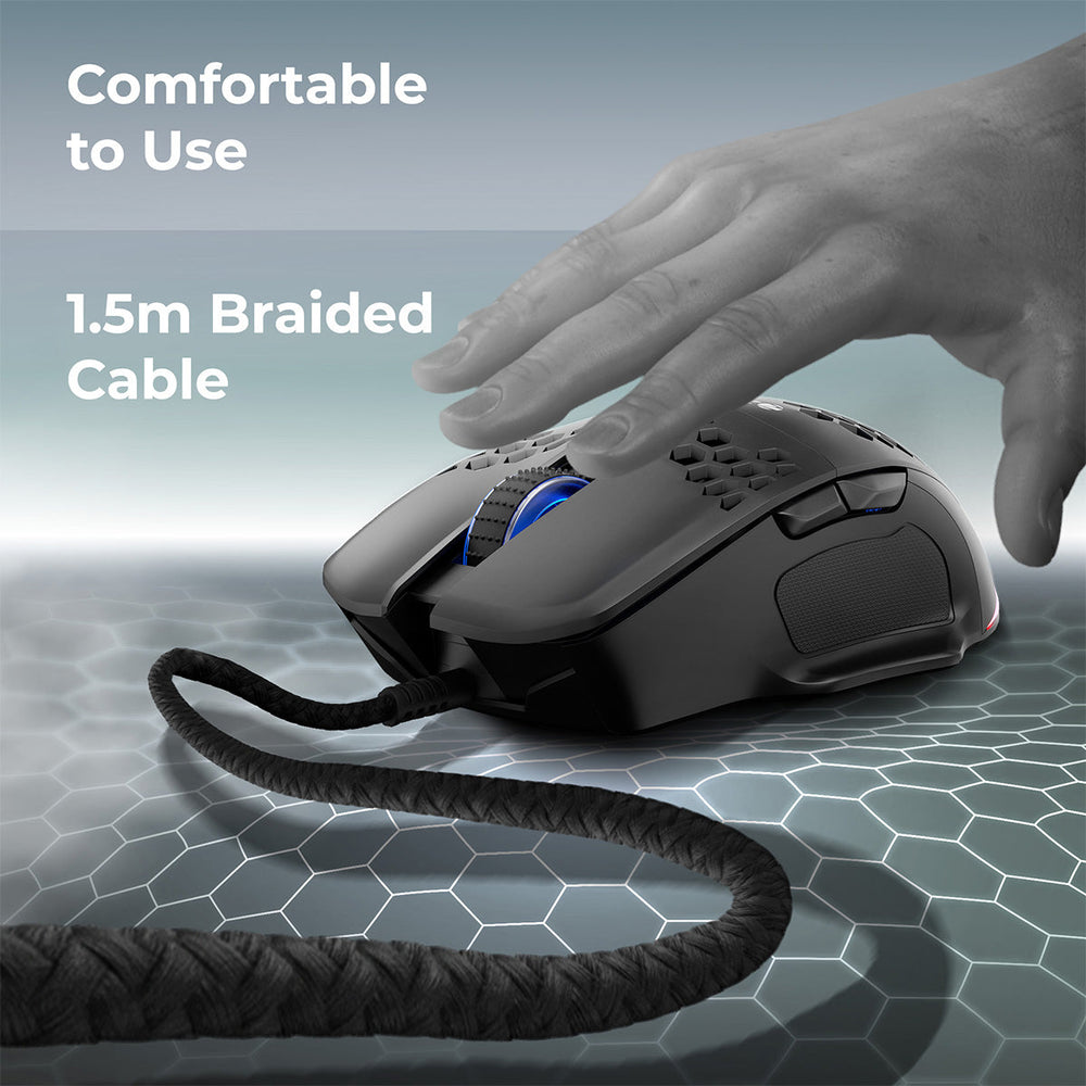 Zebronics Crosshair Wired Gaming Mouse with RGB & High DPI