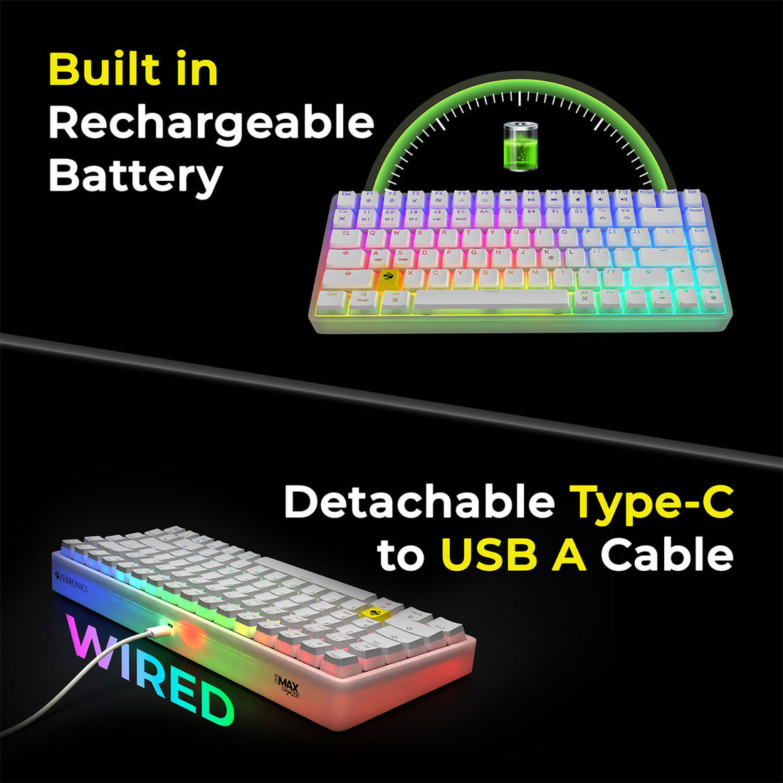 ZEB-Max Ninja 200 - Wireless Premium Mechanical Keyboard